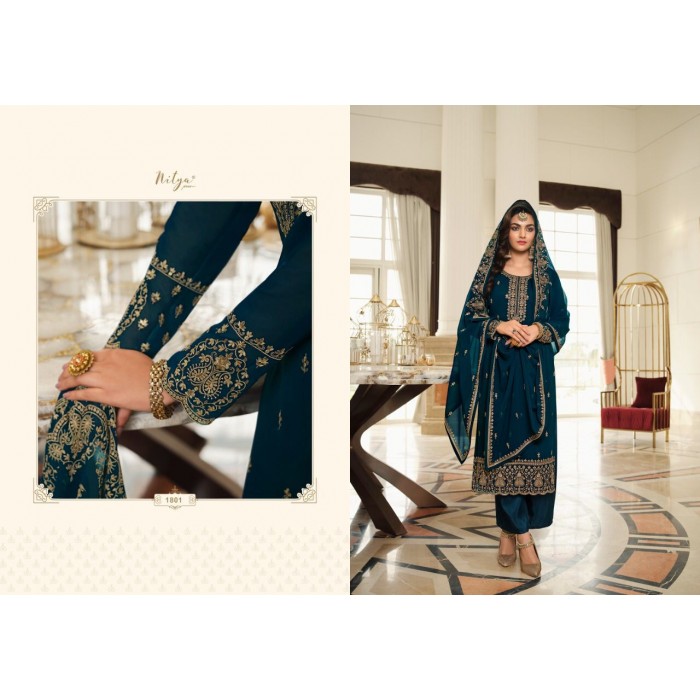 LT Nitya Vol 180 Georgette Heavy Salwar Suits