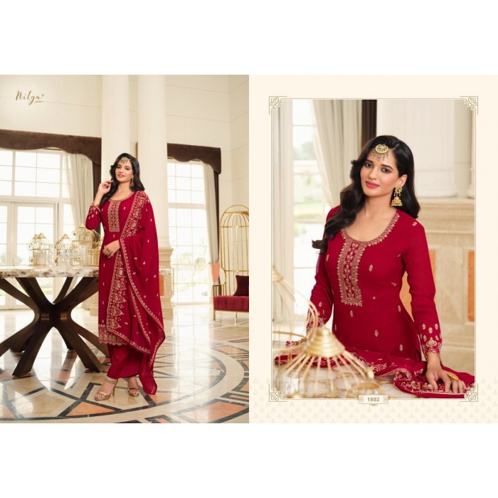LT Nitya Vol 180 Georgette Heavy Salwar Suits
