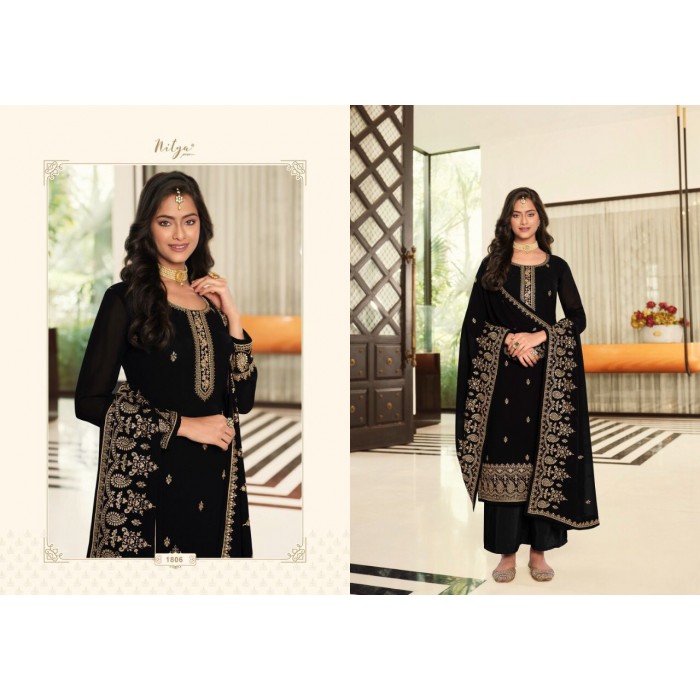 LT Nitya Vol 180 Georgette Heavy Salwar Suits